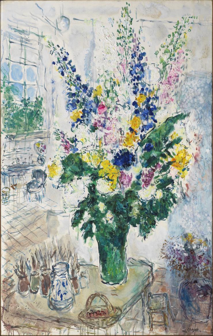 The Studio in Saint-Paul, Works on canvas by Marc Chagall (1967)