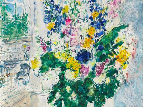 Flowers in Marc Chagall's work