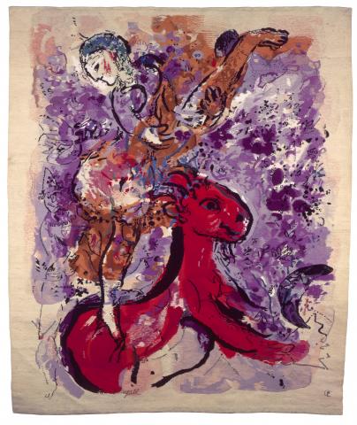 Circus I, based on Rider with Red Horse, 1957, M. 191, Tapisseries by ...