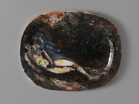 The Descent from the Cross, Ceramic by Marc Chagall (1951)