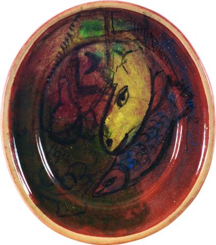 In Front of the Window, Ceramic by Marc Chagall (1951)