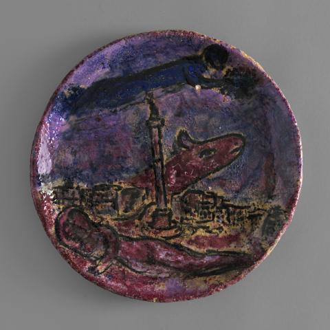 The Paris series: The Bastille, Ceramic by Marc Chagall (1953)