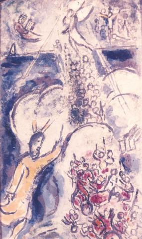 La Traversée de la mer Rouge, Céramique de Marc Chagall (1956)