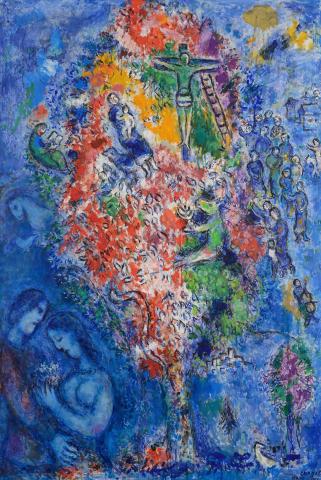The Tree of Jesse, Works on canvas by Marc Chagall (1975)
