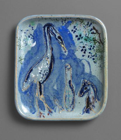 La Fontaine’s Fables: The Fox and the Stork, Ceramic by Marc Chagall (1950)