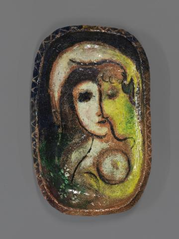 Two Faces, Ceramic by Marc Chagall (1951)