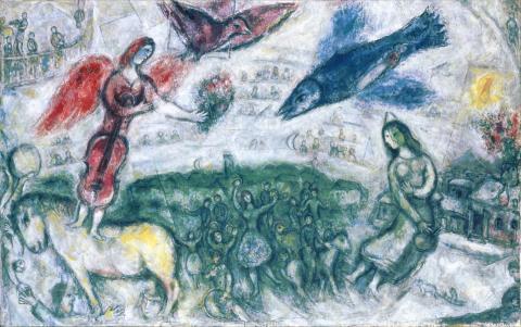 The Nomads, Works on canvas by Marc Chagall (1968)