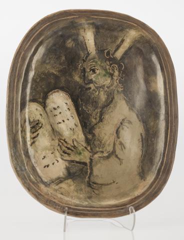 Moses and the Tablets of Stone, Ceramic by Marc Chagall (1950)