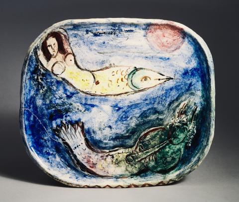 Mermaid, Ceramic by Marc Chagall (1952)