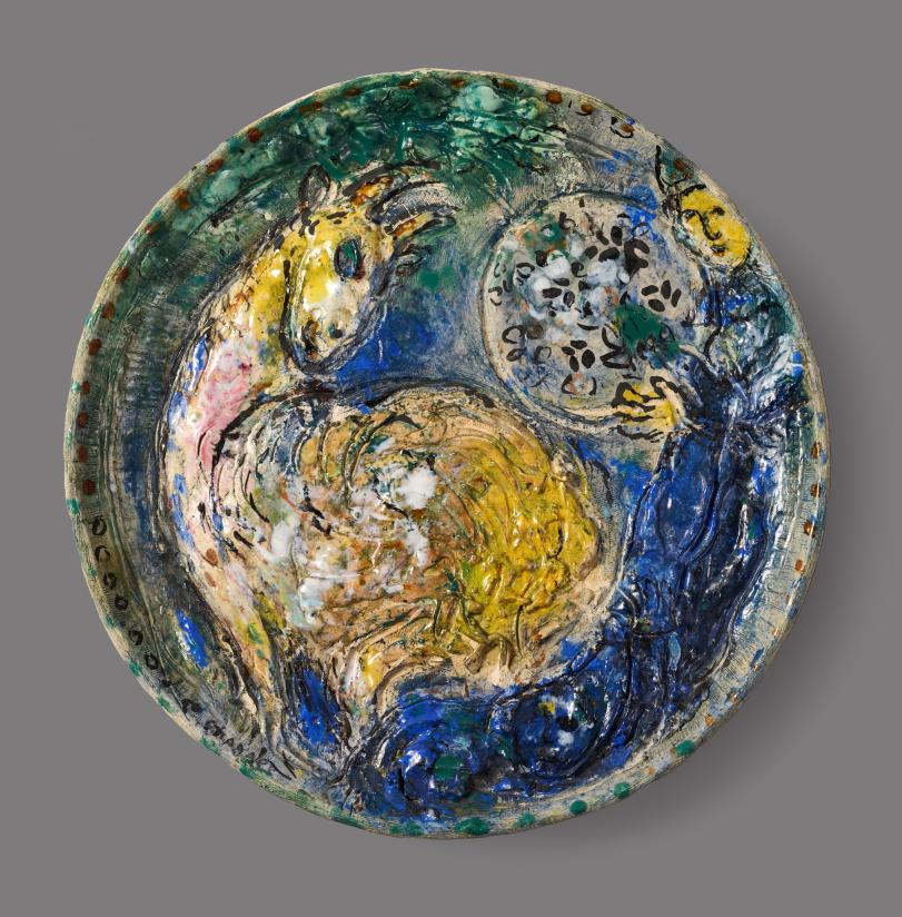 Animal and Figure, Ceramic by Marc Chagall (1962)