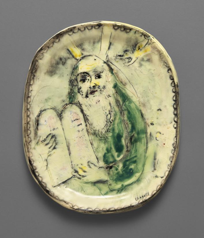 Moses and the Tablets of the Law, Ceramic by Marc Chagall (1950)