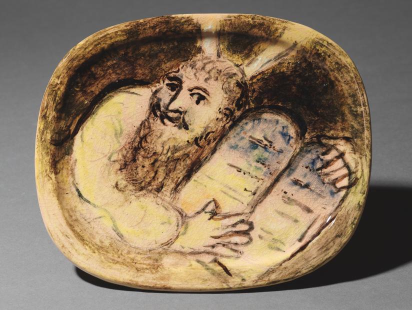 Moses and the Tablets of Stone, Ceramic by Marc Chagall (1950)