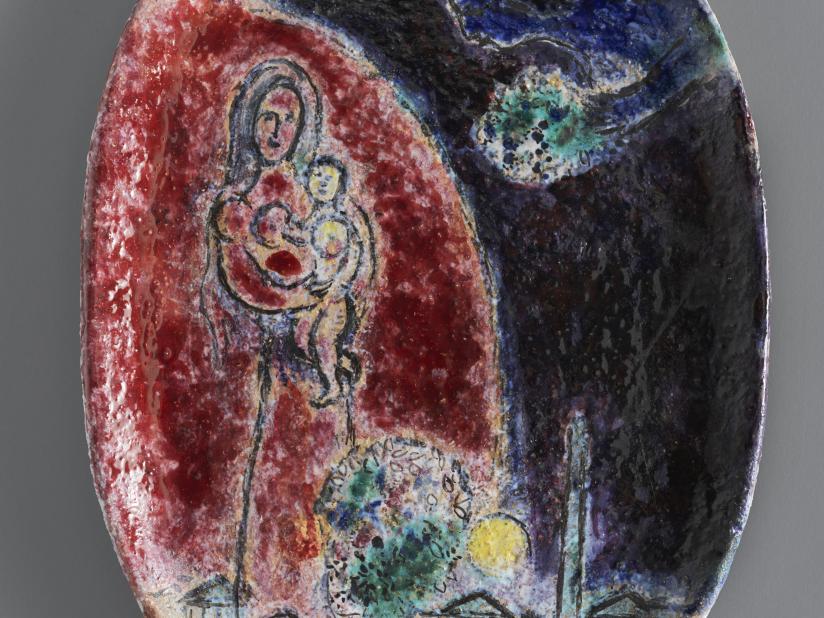 The Paris series: Place de la Concorde, Ceramic by Marc Chagall (1953)