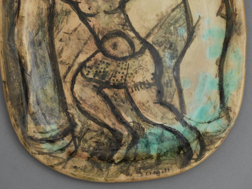 Samson brisant les colonnes du Temple, Céramique de Marc Chagall (1950)